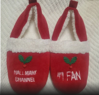 Hallmark Channel #1 Fan with Holly Red Slippers – Pam's Hallmark